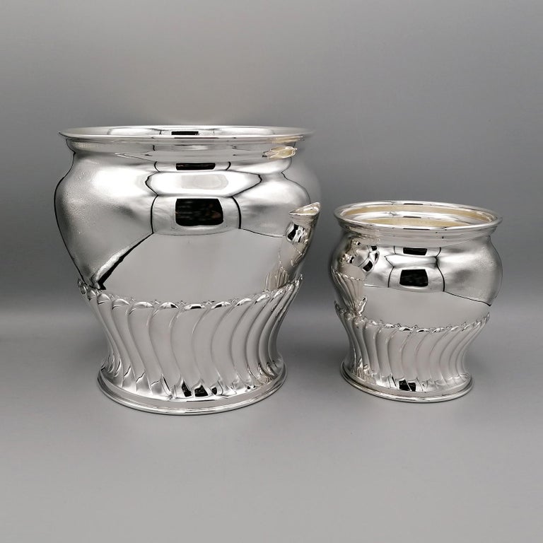 20th Century Italian Solid Silver Champagne and Ice Buckets For Sale at ...