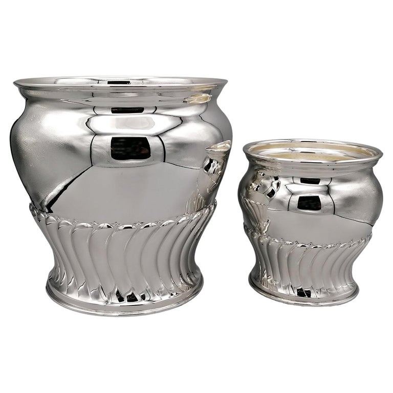 20th Century Italian Solid Silver Champagne and Ice Buckets For Sale at ...