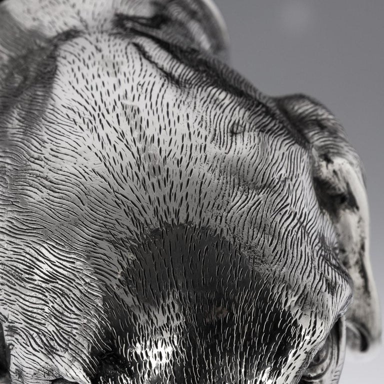 20th Century Italian Solid Silver Hound Stirrup Cup, c.1960 For Sale at ...