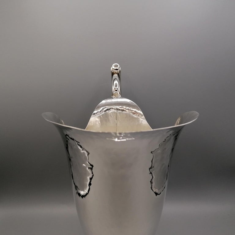 20th Century Italian Solid Silver Pitcher, Water Jug For Sale at 1stDibs