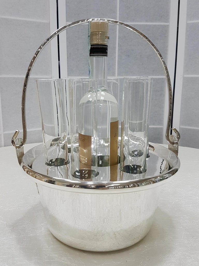 20th Century Italian Solid Silver Vodka Bucket with Handle For Sale at ...
