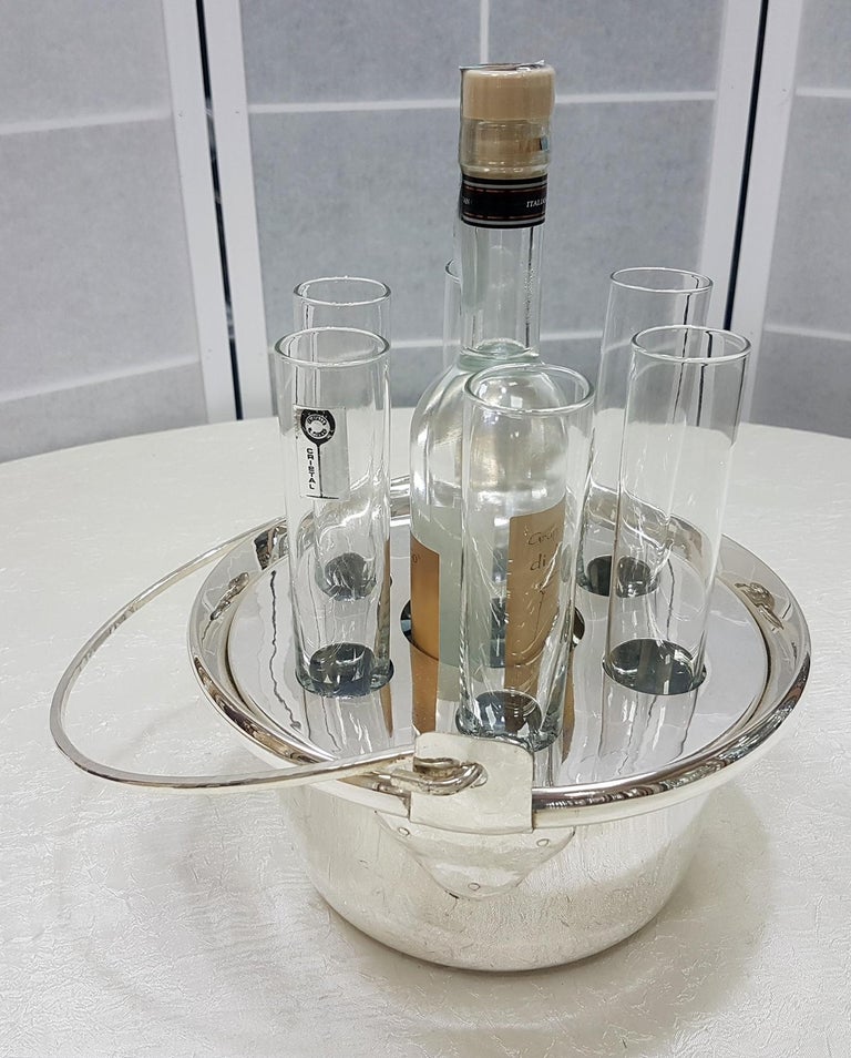 20th Century Italian Solid Silver Vodka Bucket with Handle For Sale at ...