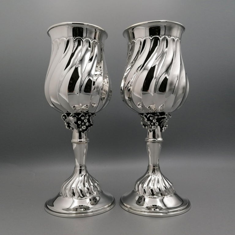 20th Century Italian Sterling Silver Beakers For Sale at 1stDibs