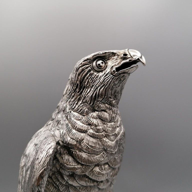 20th Century Italian Sterling Silver Hawk on a Sodalite Stone For Sale ...