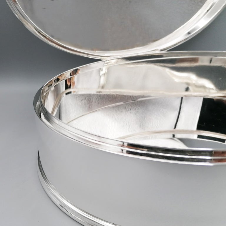 20th Century Italian Sterling Silver Oval Box with Handle For Sale at ...