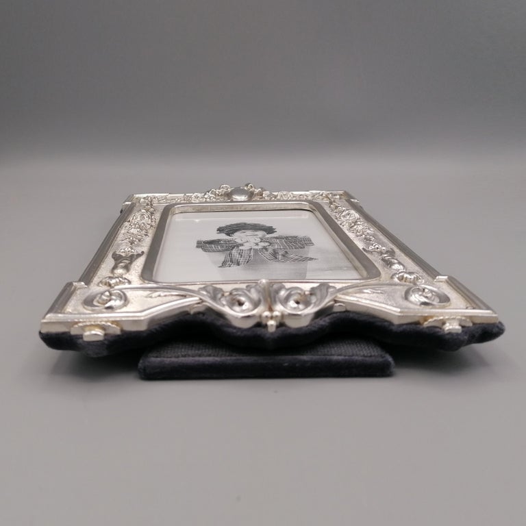 20th Century Italian Sterling Silver Picture Frame For Sale at 1stDibs