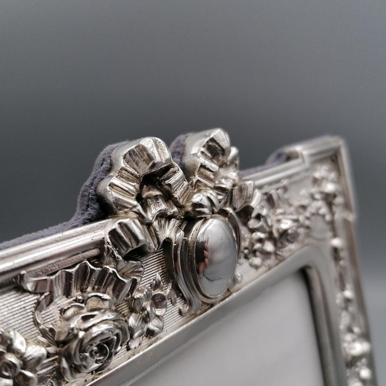 20th Century Italian Sterling Silver Picture Frame For Sale at 1stDibs