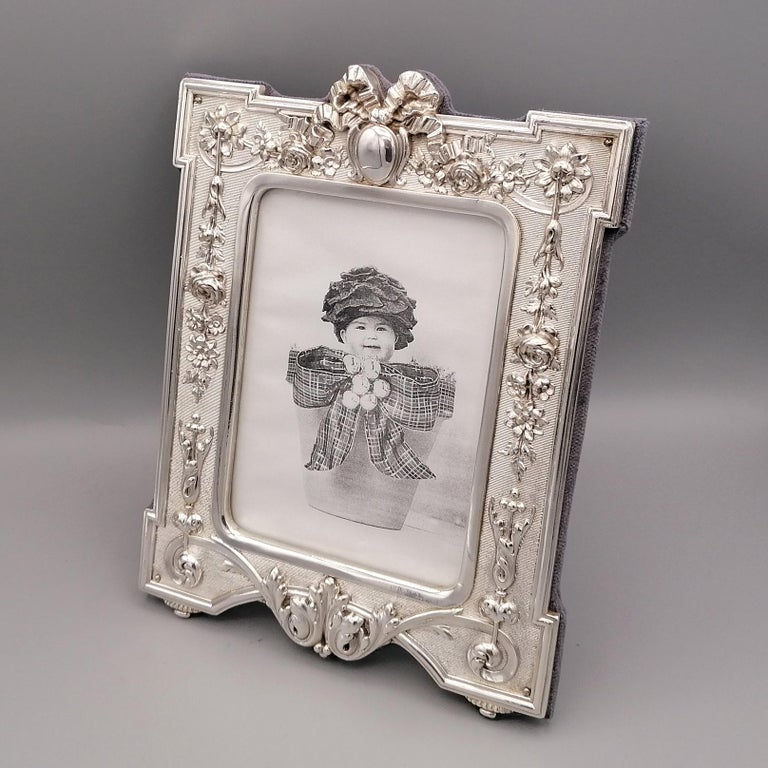20th Century Italian Sterling Silver Picture Frame For Sale at 1stDibs