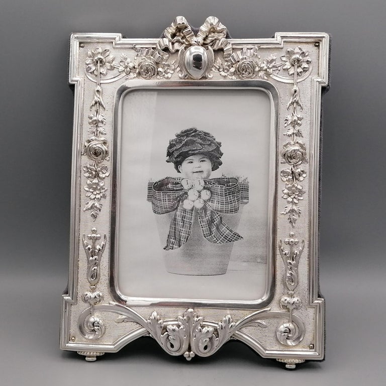 20th Century Italian Sterling Silver Picture Frame For Sale at 1stDibs