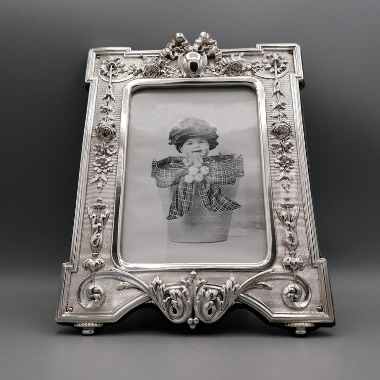 20th Century Italian Sterling Silver Picture Frame For Sale at 1stDibs