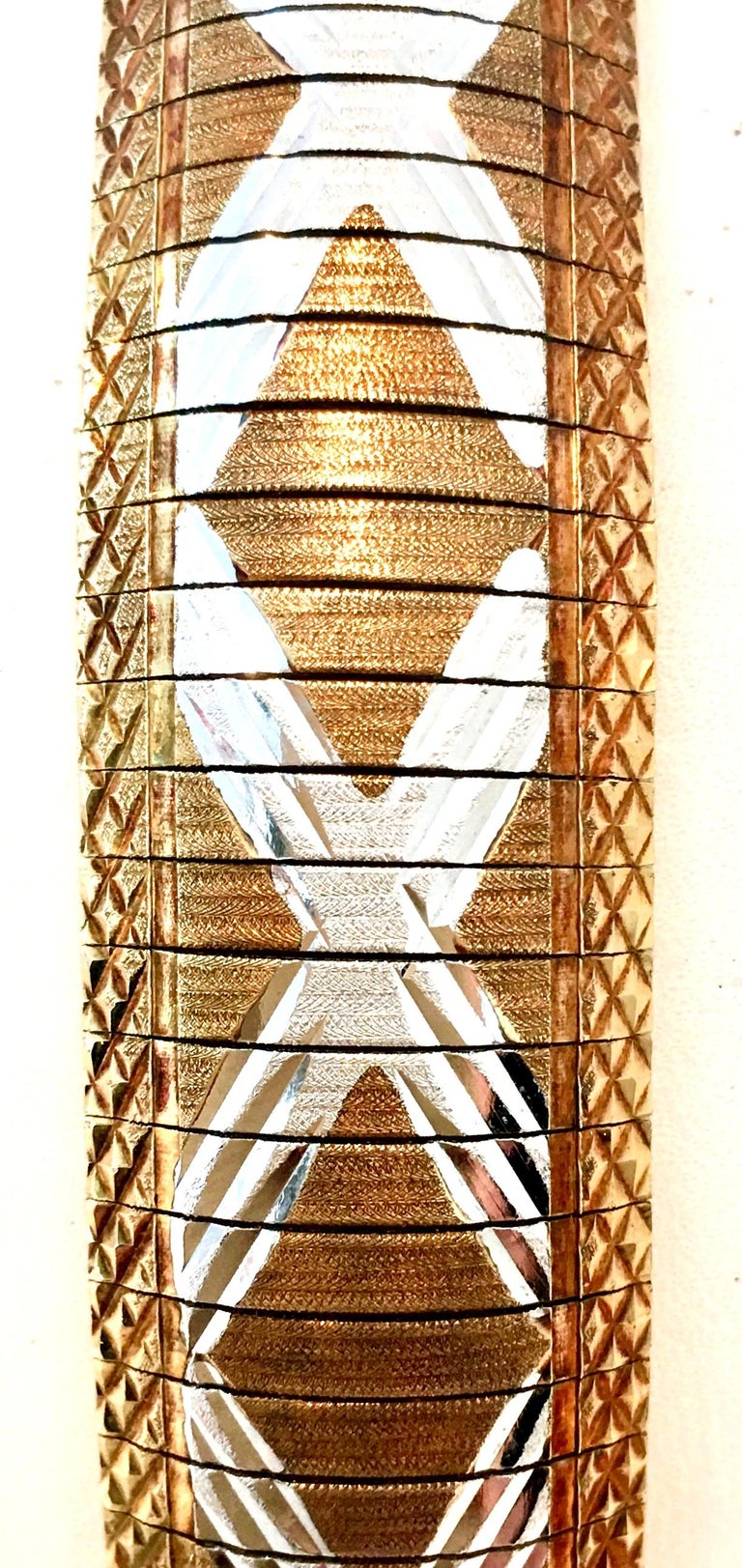 20th Century Italian Sterling Silver and Vermeil Milor "X" Bracelet at ...