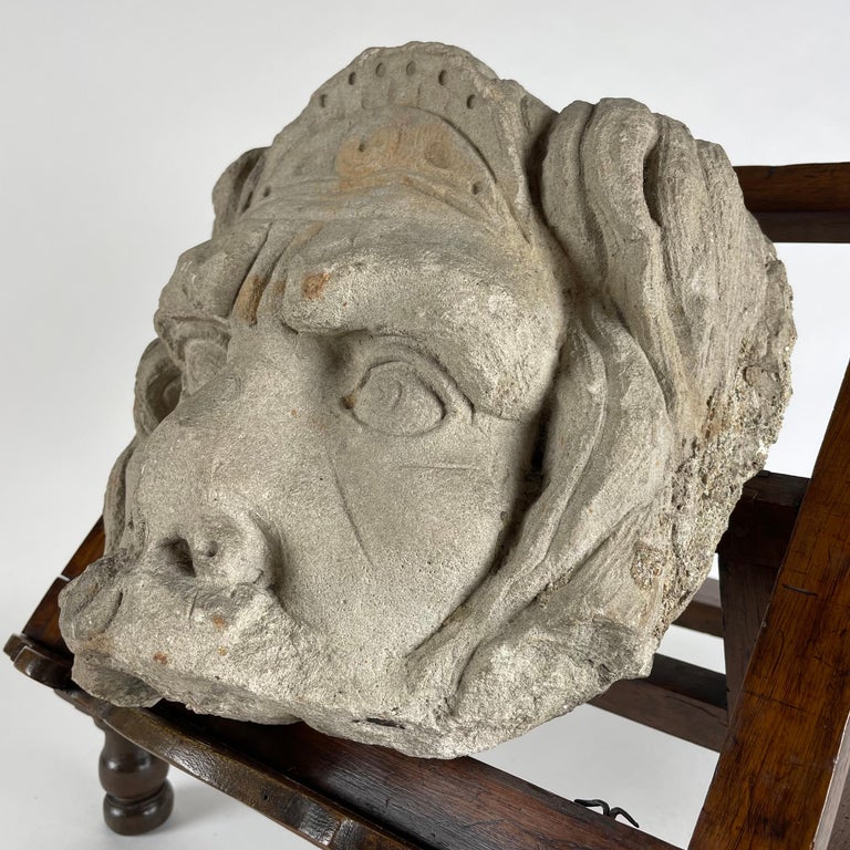 20th Century Italian Stone Fountain Mask For Sale at 1stDibs