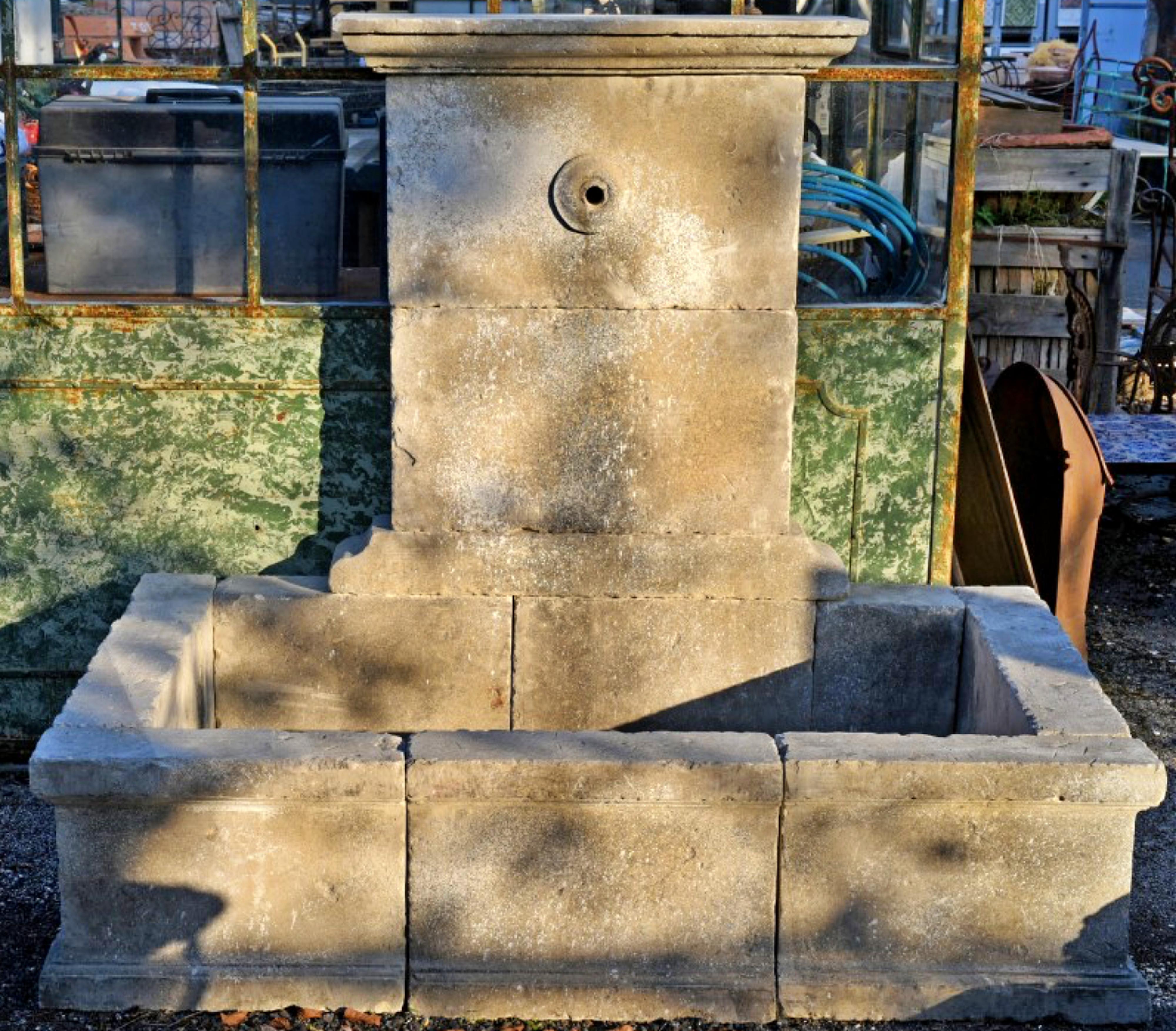 20th Century ITALIAN STONE FOUNTAIN WITH WASHBOARD For Sale at 1stDibs