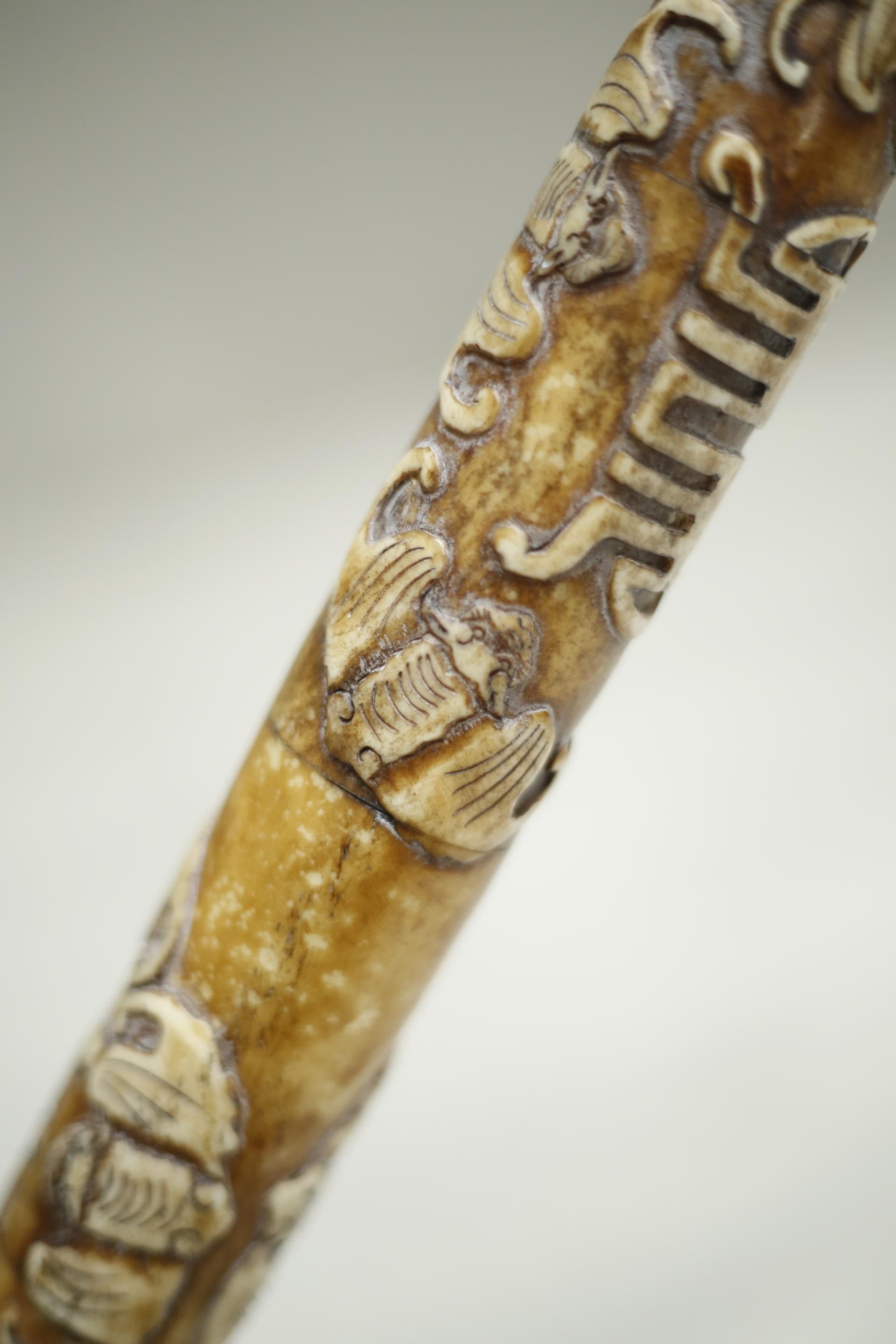 20th Century Japanese Calligraphy Brush- Carved Bats For Sale at 1stDibs