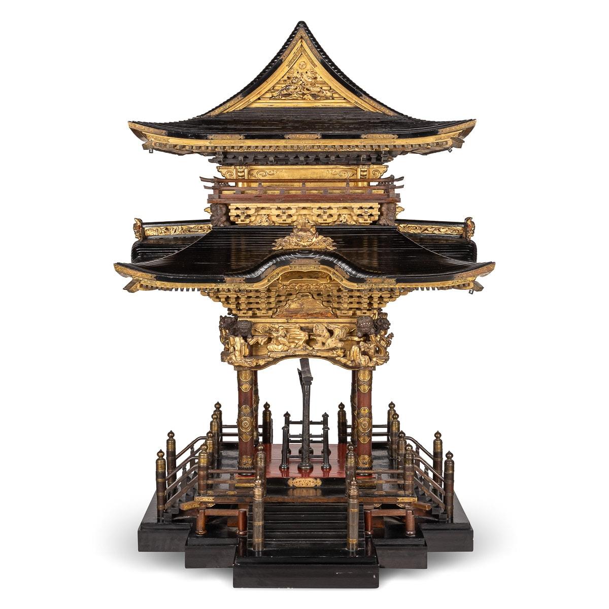 20th Century Japanese Gilt and Lacquered Carved Wood Pagoda, C.1900 For ...