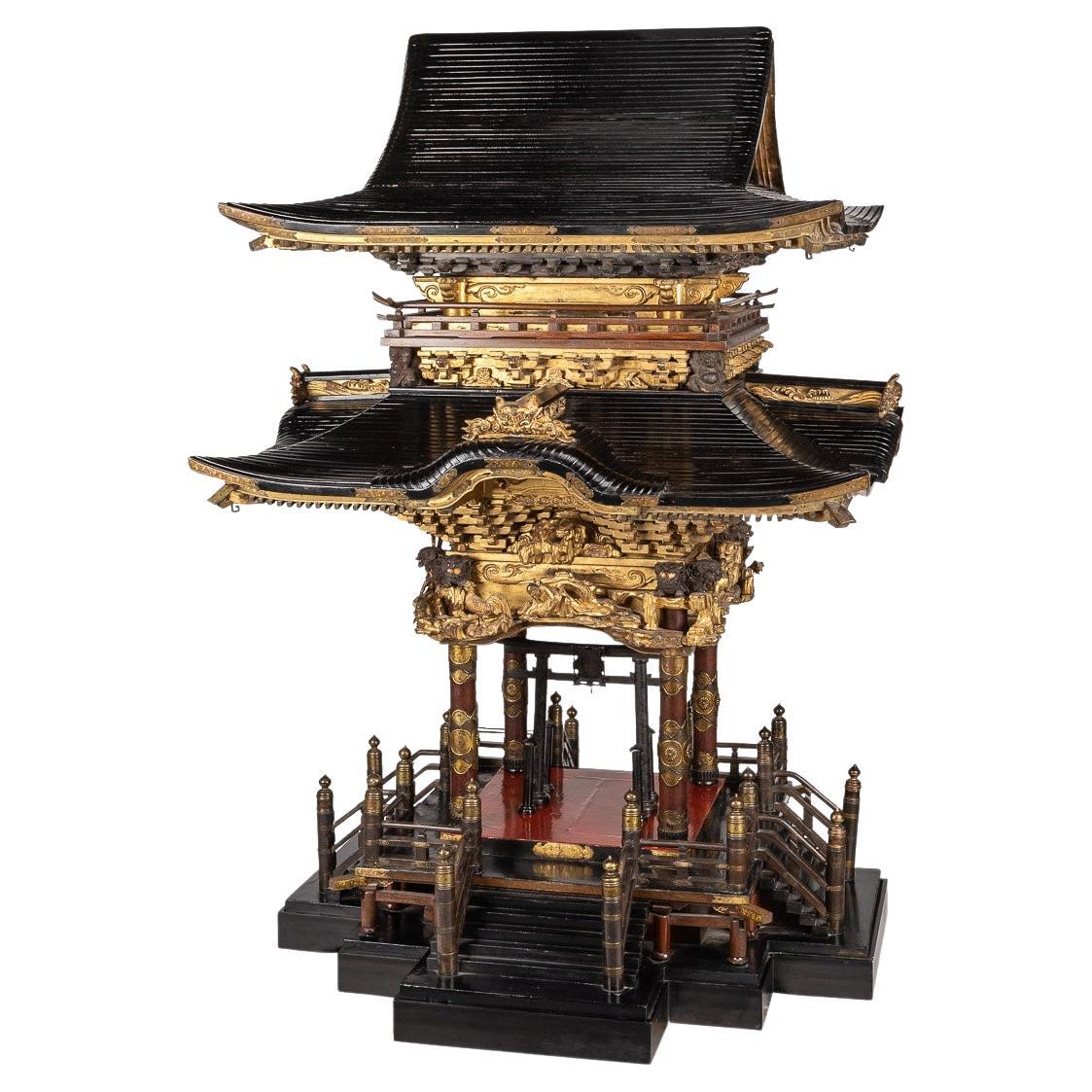 20th Century Japanese Gilt and Lacquered Carved Wood Pagoda, C.1900 For ...