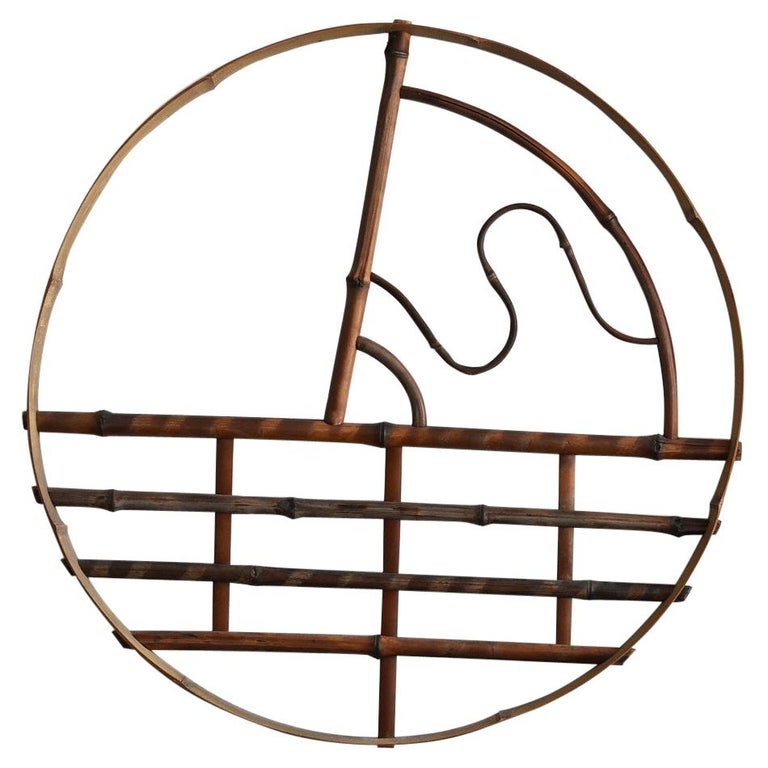 20th Century Japanese Old Bamboo Wall Decoration / Wall Hanging ...