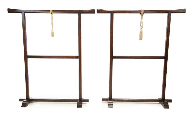 20th Century Japanese Oriental Hardwood Kimono Display Stands For Sale ...