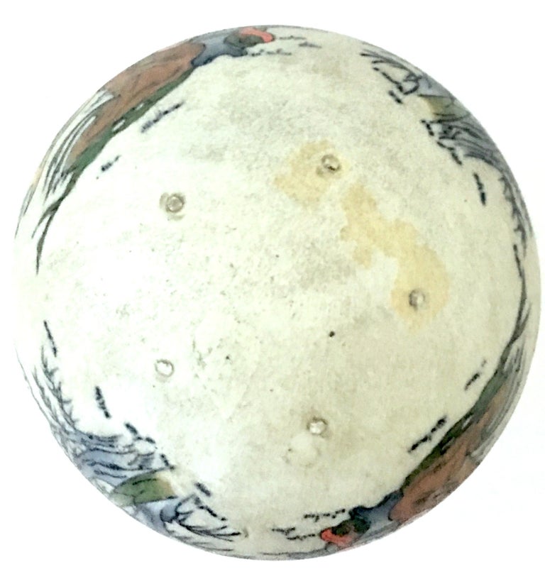 20th Century Japanese Satsuma Ceramic Geisha Sphere Sculpture and Stand ...