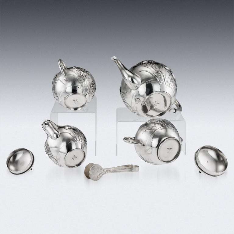 20th Century Japanese Silver Five-Piece Tea Set, Samurai Shokai, circa ...