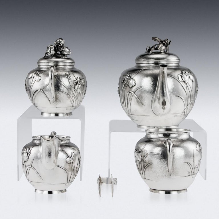 20th Century Japanese Silver Five-Piece Tea Set, Samurai Shokai, circa ...