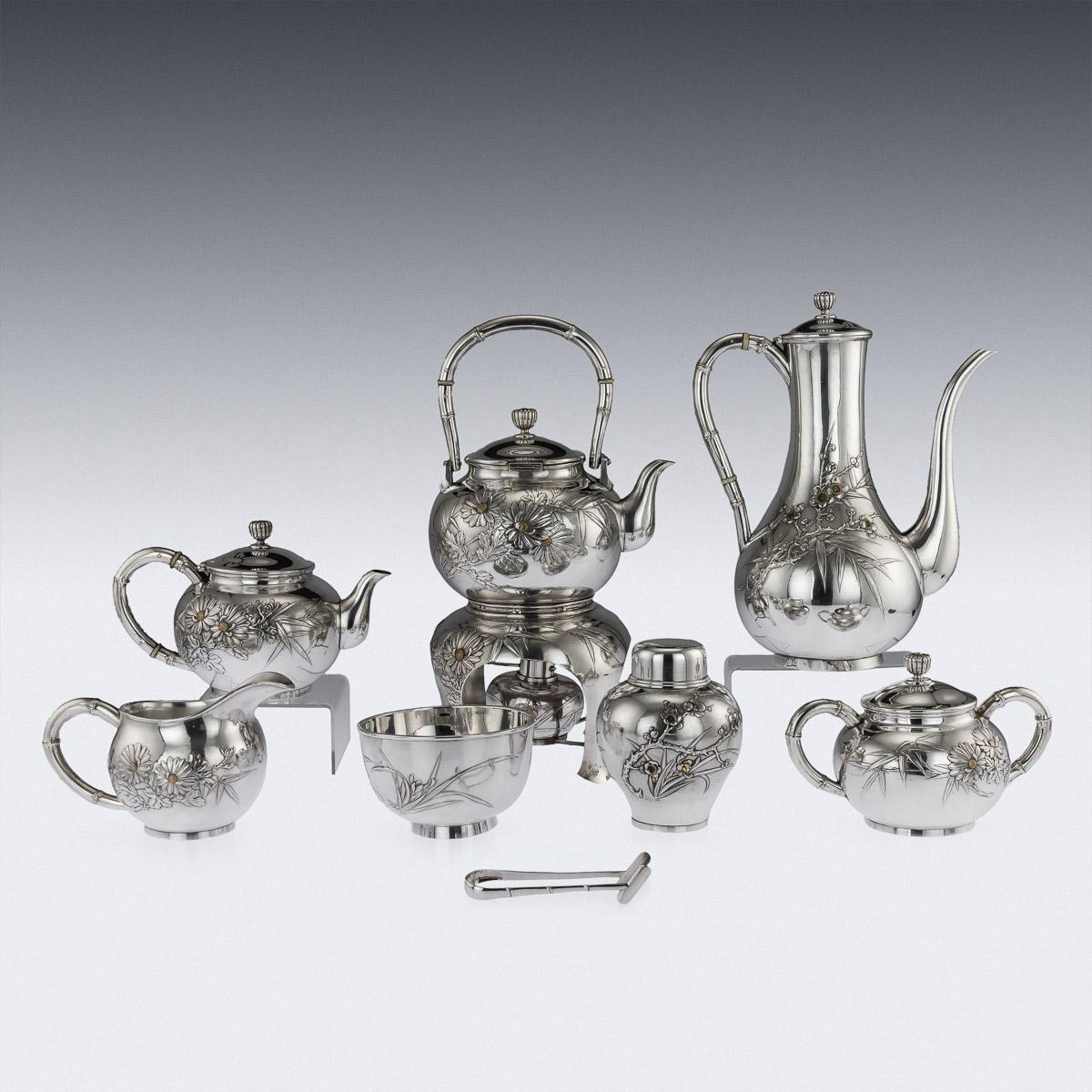 20th Century Japanese Solid Silver Tea and Coffee Set, Miyamoto, Tokyo ...