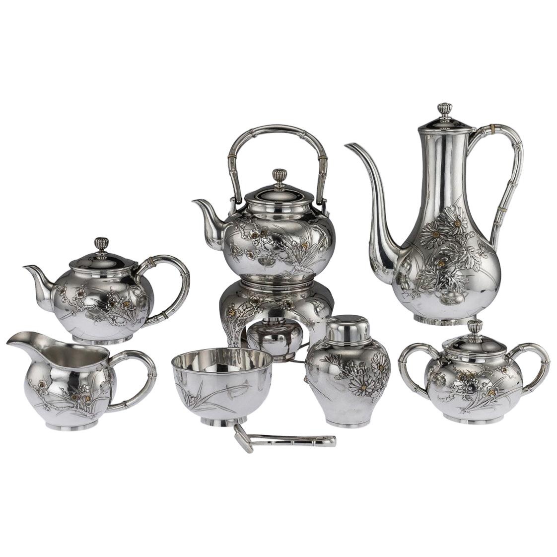 20th Century Japanese Solid Silver Tea and Coffee Set, Miyamoto, Tokyo ...