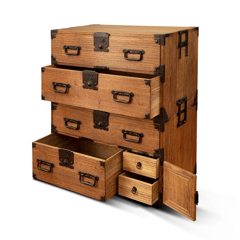 20th Century Japanese Tansu Chest in Two Parts For Sale at 1stDibs