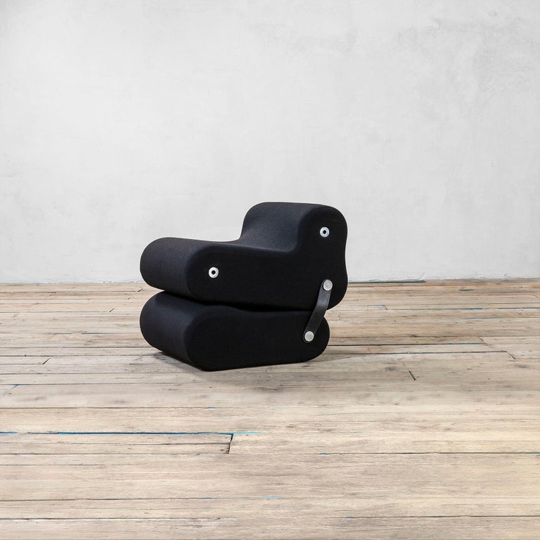 20th Century Joe Colombo Pair of Black Multichair Settees for B-Line ...