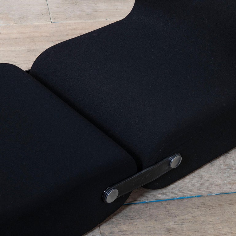 20th Century Joe Colombo Pair of Black Multichair Settees for B-Line ...