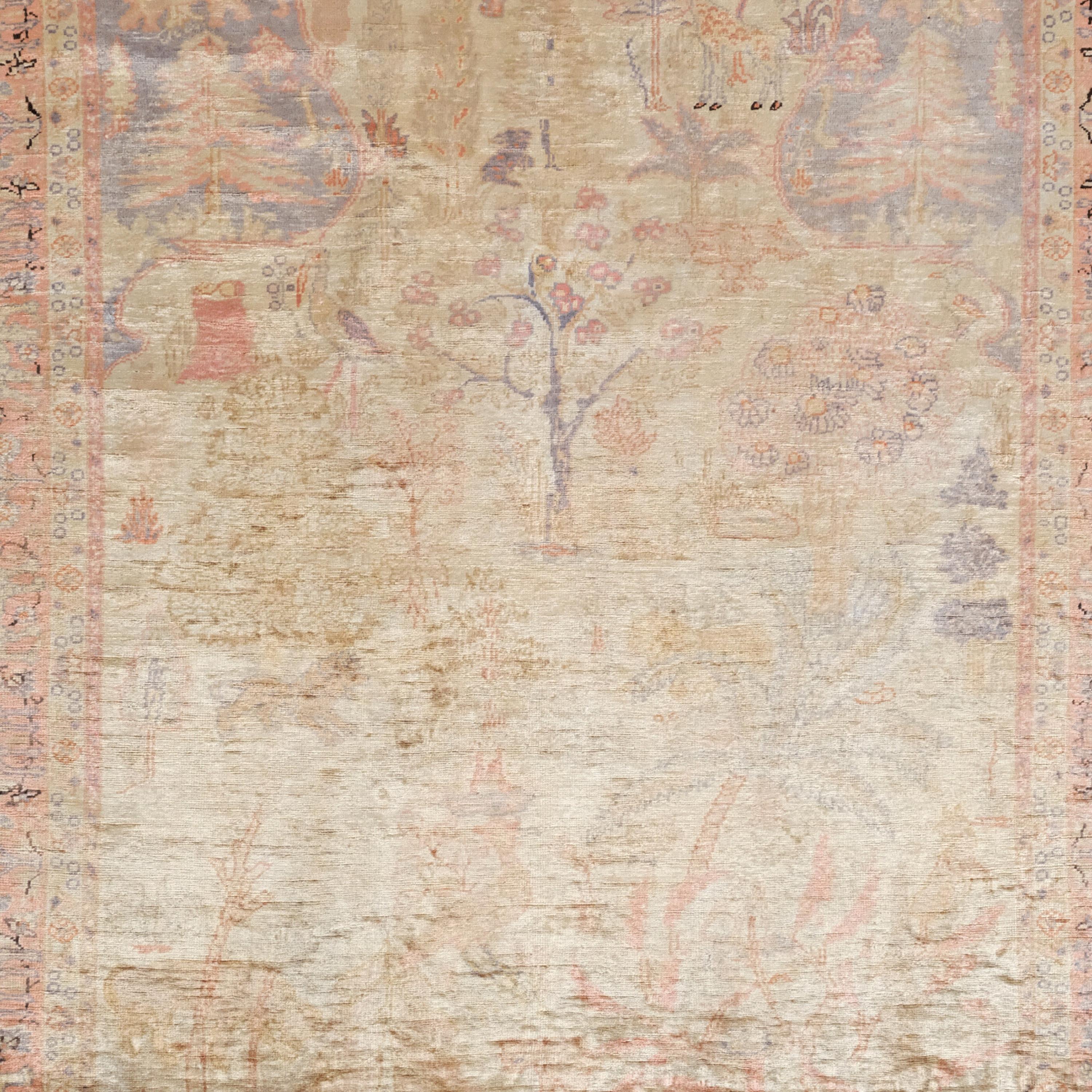 20th Century Kayseri Silk Carpet - Antique Turkish Carpet, Silk Carpet ...