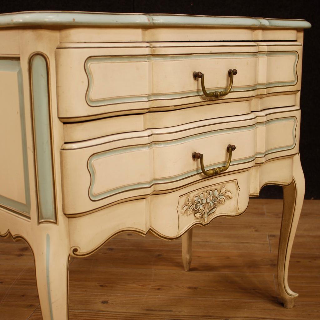 20th Century Lacquered and Painted Wood French Chest of Drawers, 1960s ...