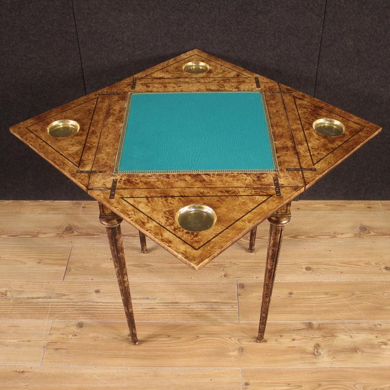 20th Century Lacquered and Painted Wood French Game Table, 1920 For ...