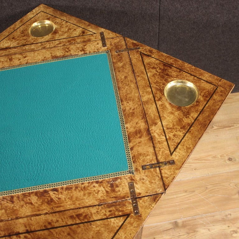 20th Century Lacquered and Painted Wood French Game Table, 1920 For ...