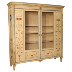 French Louis XVI Mahogany Vitrine Cabinet with Bronze Banding and ...