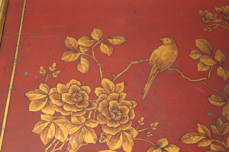 20th Century Lacquered and Painted Wood Japanese Side Table or Sofa ...