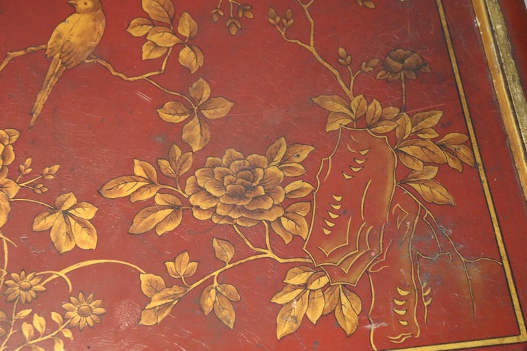 20th Century Lacquered and Painted Wood Japanese Side Table or Sofa ...