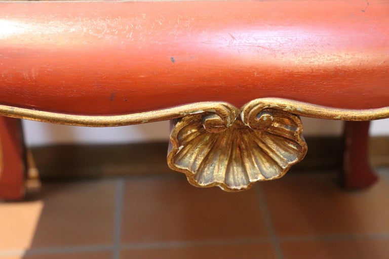 20th Century Lacquered and Painted Wood Japanese Side Table or Sofa ...