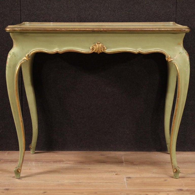 20th Century Lacquered, Gilded and Hand-Painted Wood Venetian Writing ...