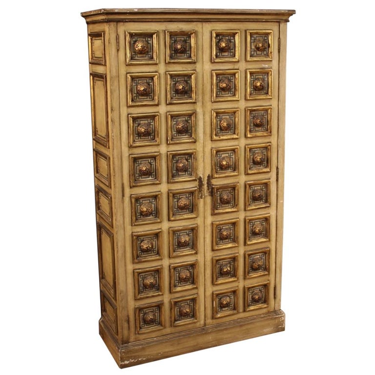 20th Century Lacquered Painted and Gilt Wood and Plaster Spanish ...
