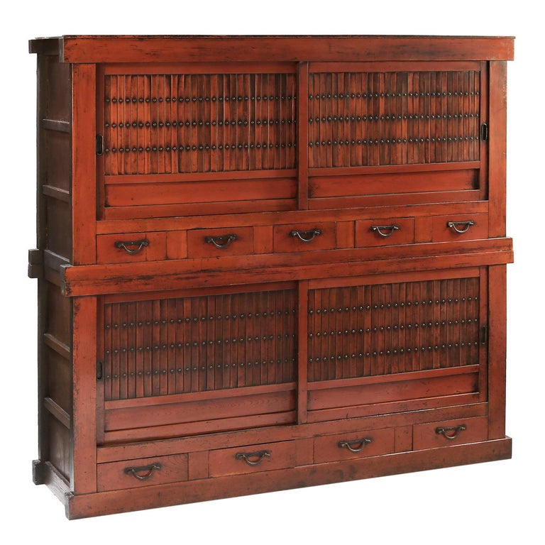 20th Century Large Antique Japanese Kitchen Tansu For Sale at 1stDibs