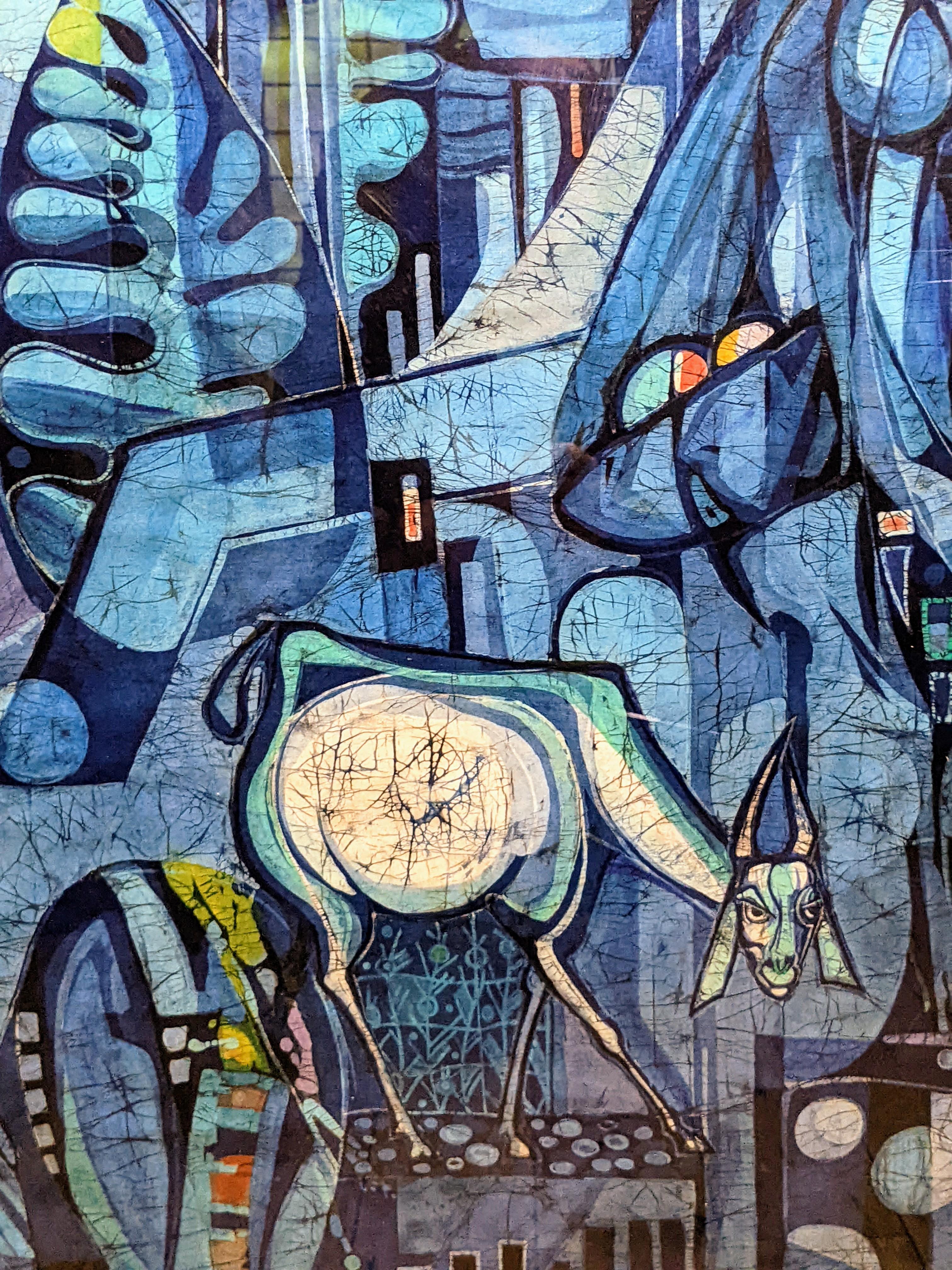 20th Century Large Batik Painting by Chuah Seow Keng (Malayasian, b ...