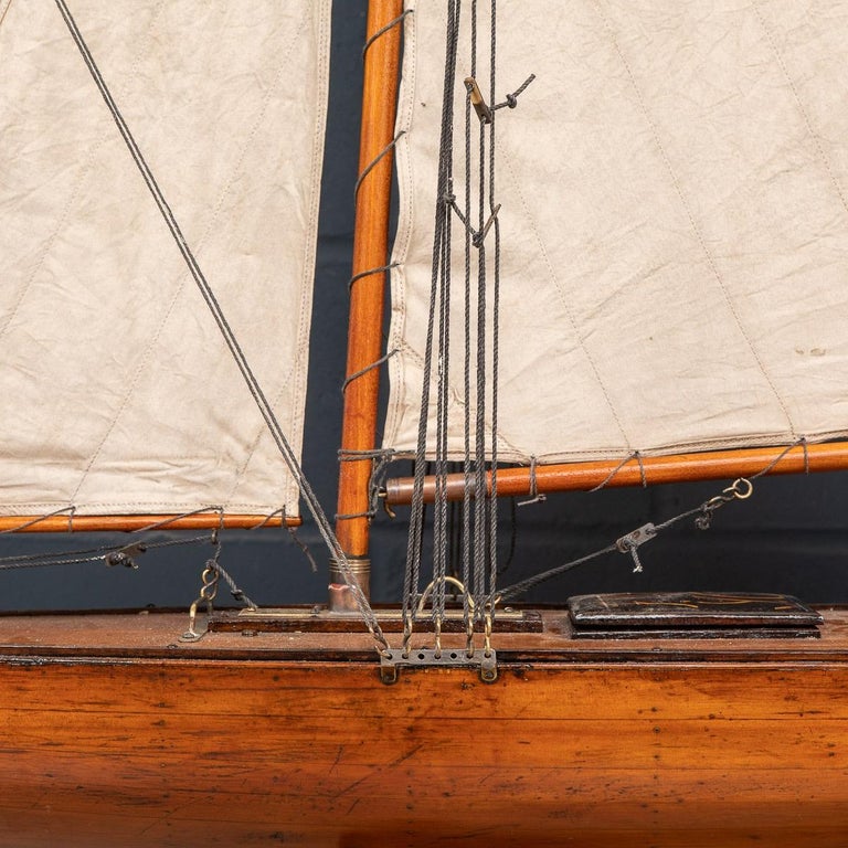 20th Century Large English Gaff Rigged Racing Wood Pond Yacht, c.1910 ...