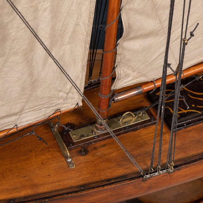 20th Century Large English Gaff Rigged Racing Wood Pond Yacht, c.1910 ...