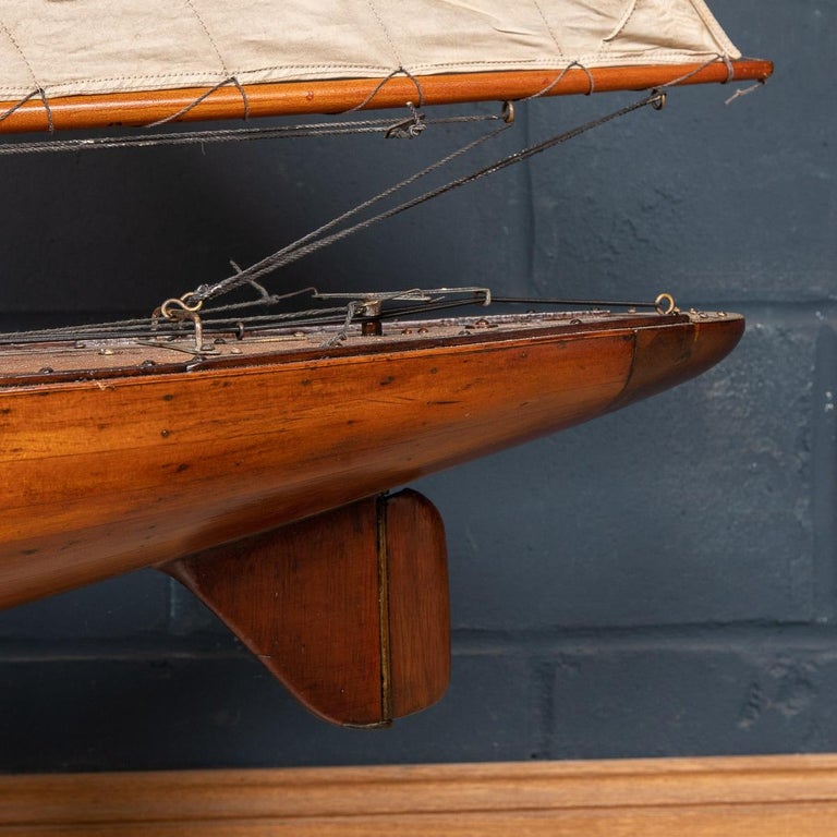 20th Century Large English Gaff Rigged Racing Wood Pond Yacht, c.1910 ...