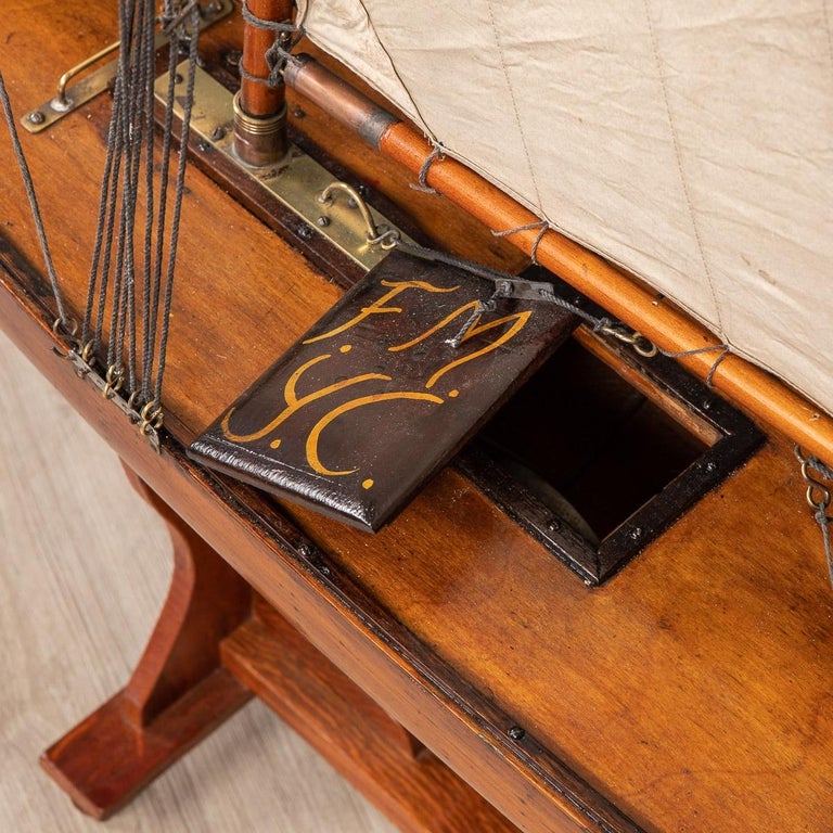 20th Century Large English Gaff Rigged Racing Wood Pond Yacht, c.1910 ...