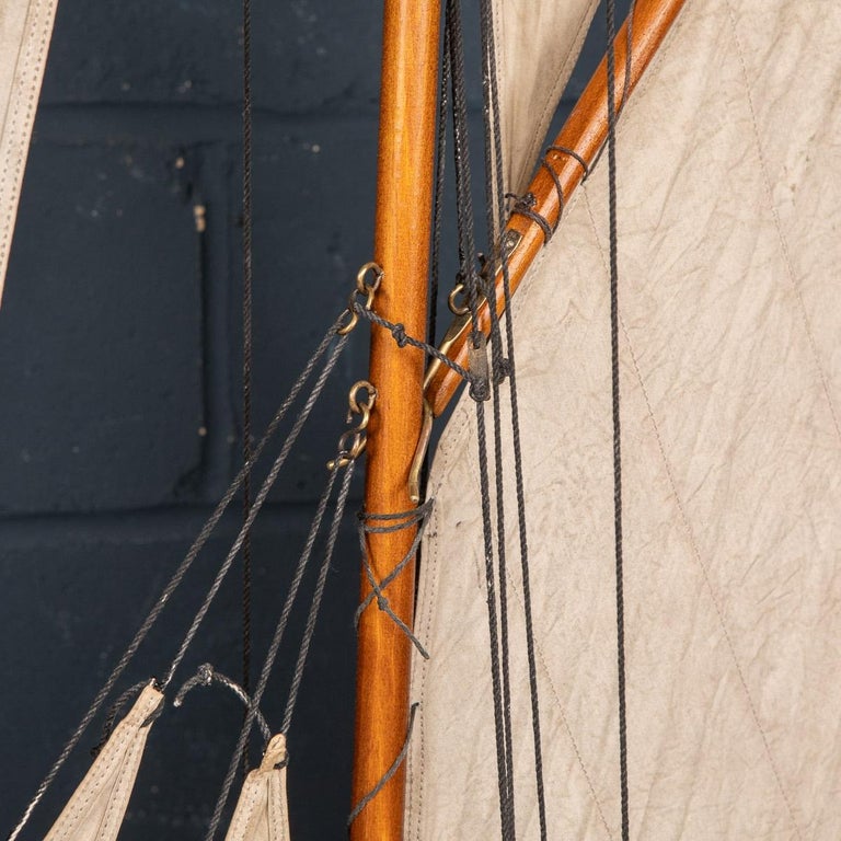 20th Century Large English Gaff Rigged Racing Wood Pond Yacht, c.1910 ...