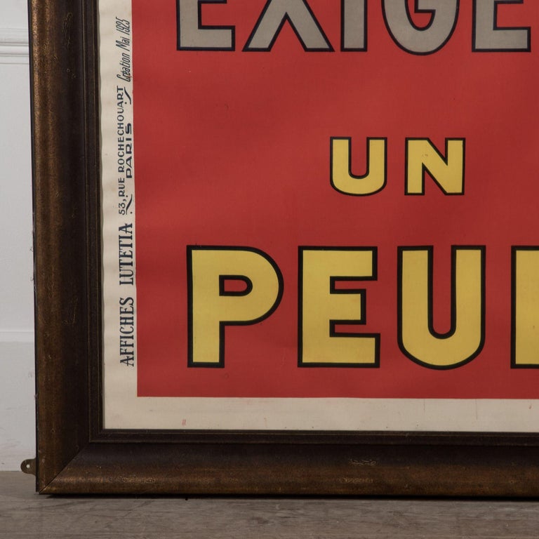 20th Century, Large Framed Absinthe Advertising Poster For Sale at 1stDibs