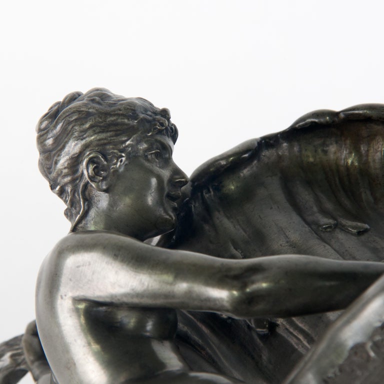 20th Century Large Pewter Jug, Signed by A. Vibert, Art Nouveau at 1stDibs