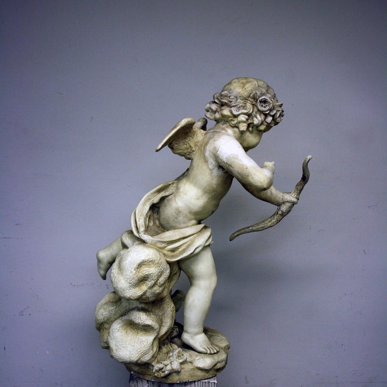 20th Century Large Plaster Cupid Statue at 1stDibs | large plaster ...